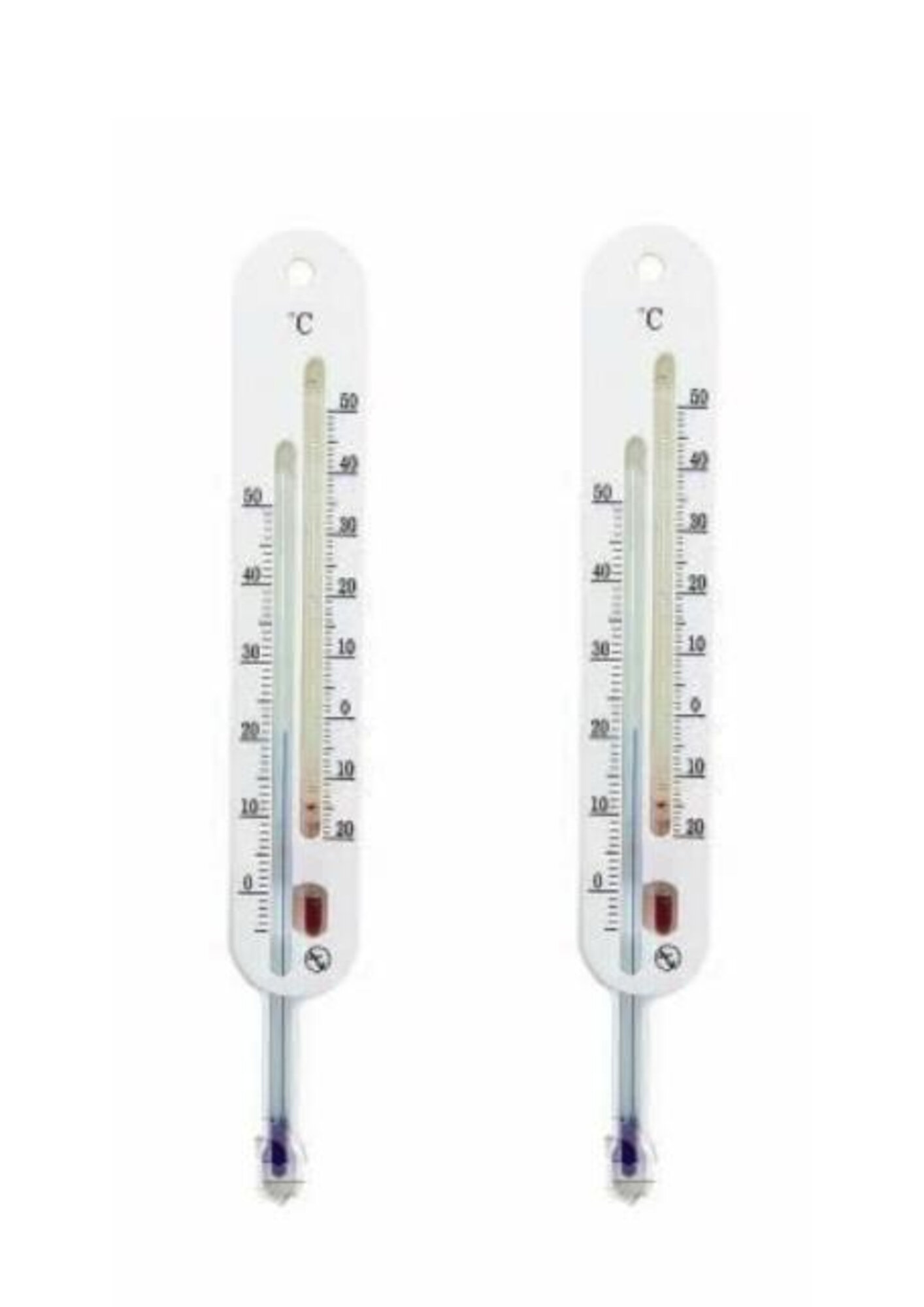 2 (два) Термометра почвенных садовых с двумя шкалами 27*3.5 см, ТБП белый, Первый термометровый завод