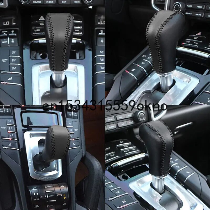 Кожаная крышка рычага переключения передач ручной работы для Porsche Cayenne 2011-16 ручка переключения передач