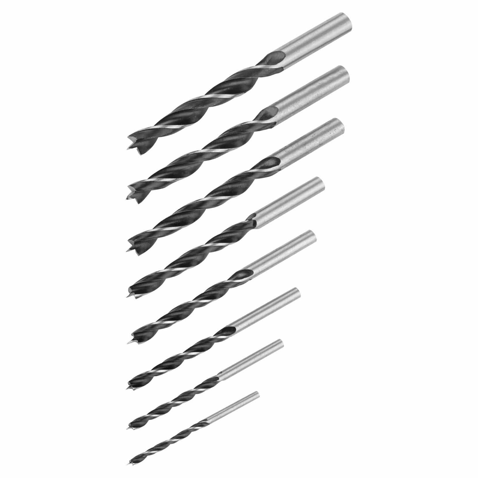 Набор сверл по дереву, 8 шт. (3-4-5-6-7-8-9-10) мм, полир, HSS, пласт. уп, "Рубин", TDM SQ1093-0202 (1 шт.)