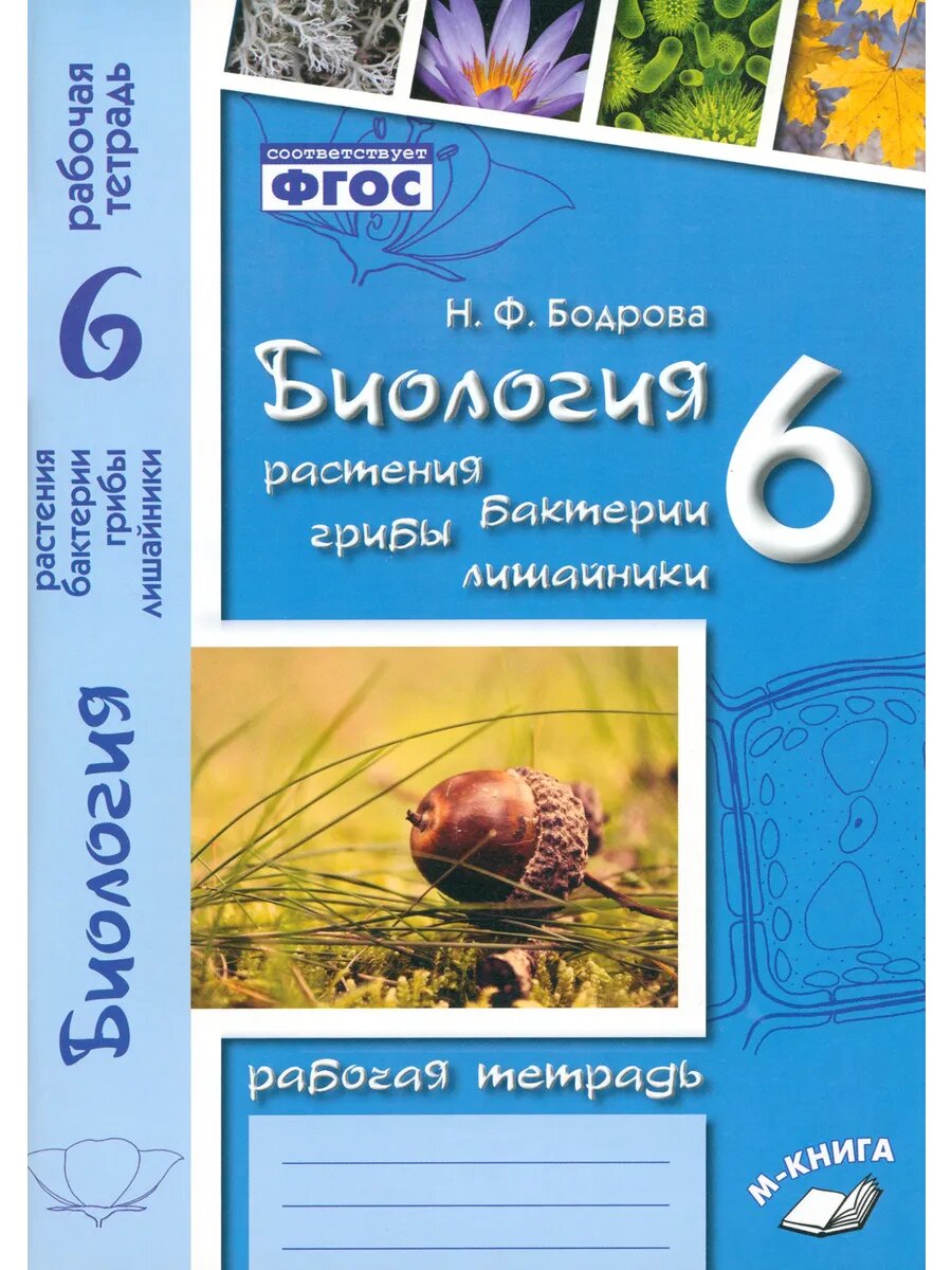 Биология. 6 класс. Растения. Бактерии. Рабочая тетрадь