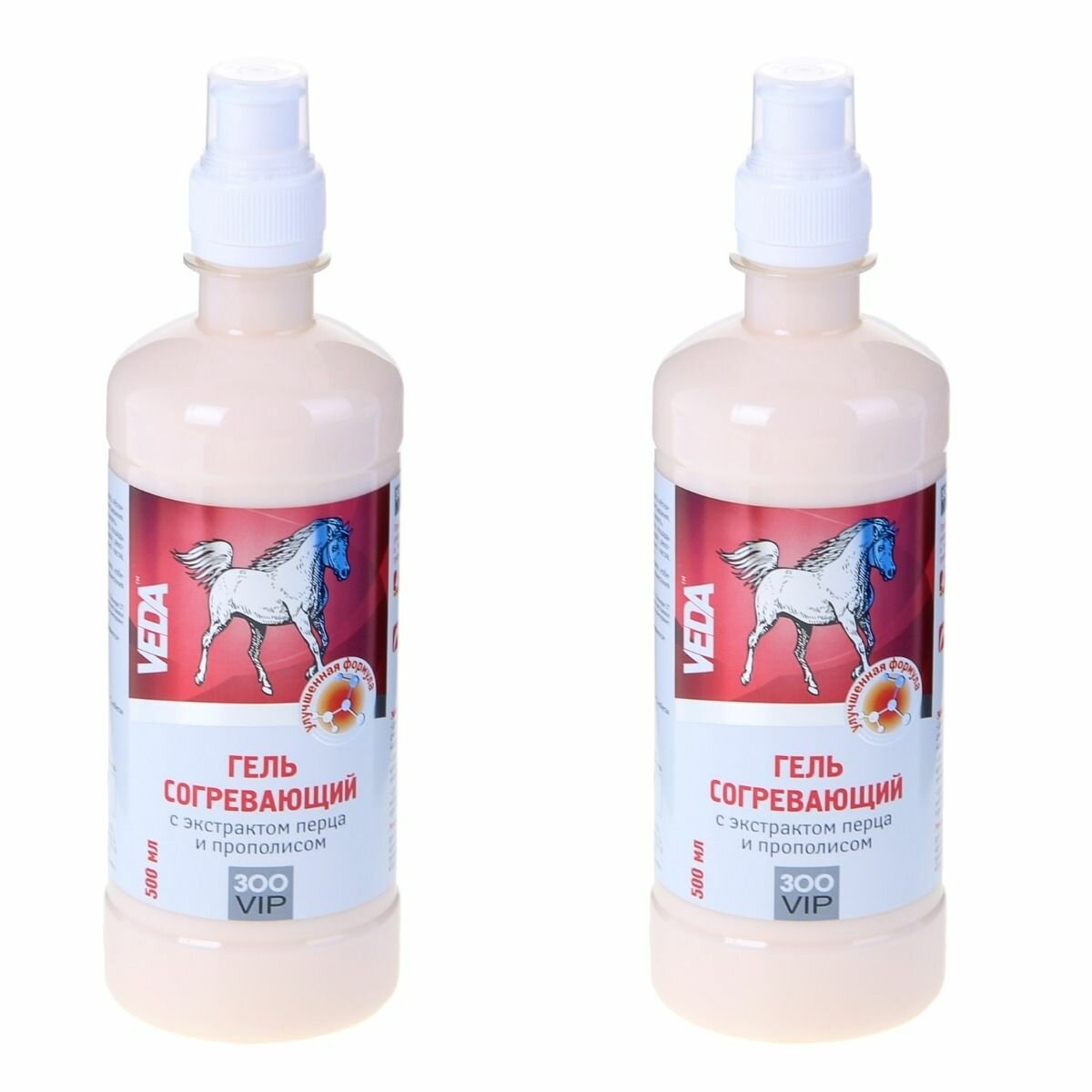 ЗооVip Гель согревающий с экстрактом перца и прополисом, 500 мл, 2 уп
