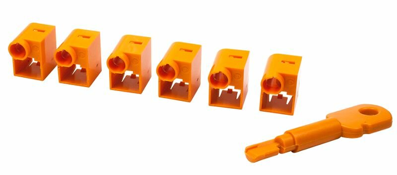 Блокиратор Lanmaster LAN-SEC45-CL-SET-OR (упак:6шт) 6м оранжевый