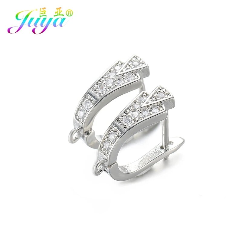 Juya Застежки-крючки для сережек, позолота 18K, White Gold