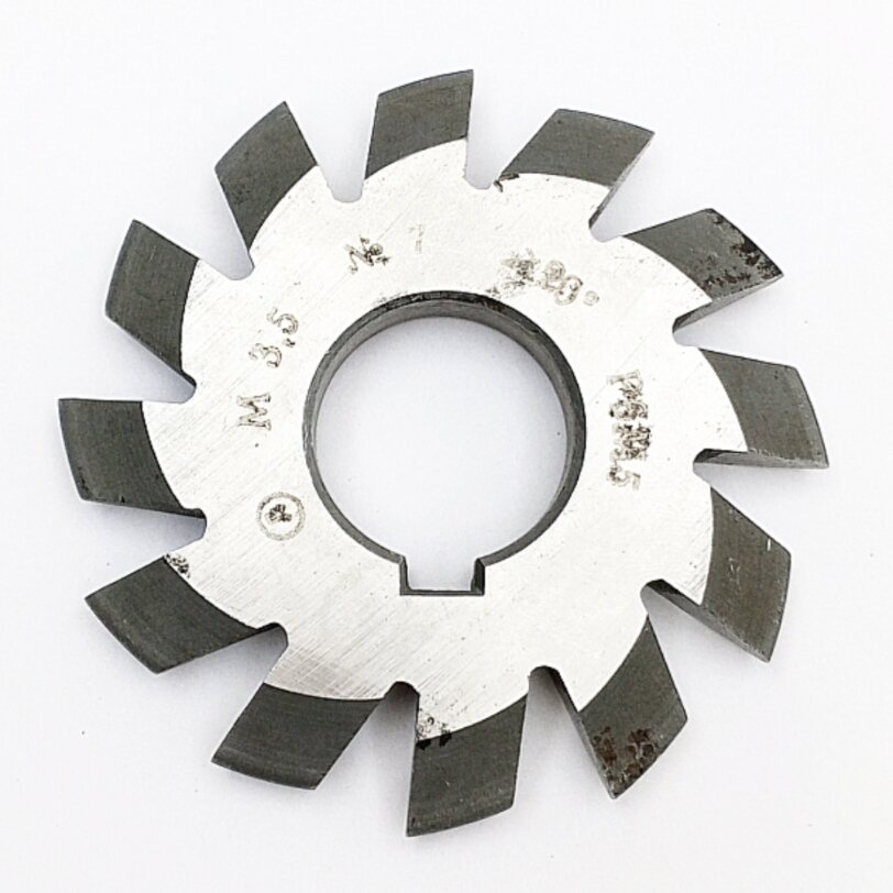Фреза дисковая зуборезная модульная м3,5 №7 20° Р6М5 (D-81мм, d-27мм, В-10,75мм, z-12) ГОСТ 10996-64