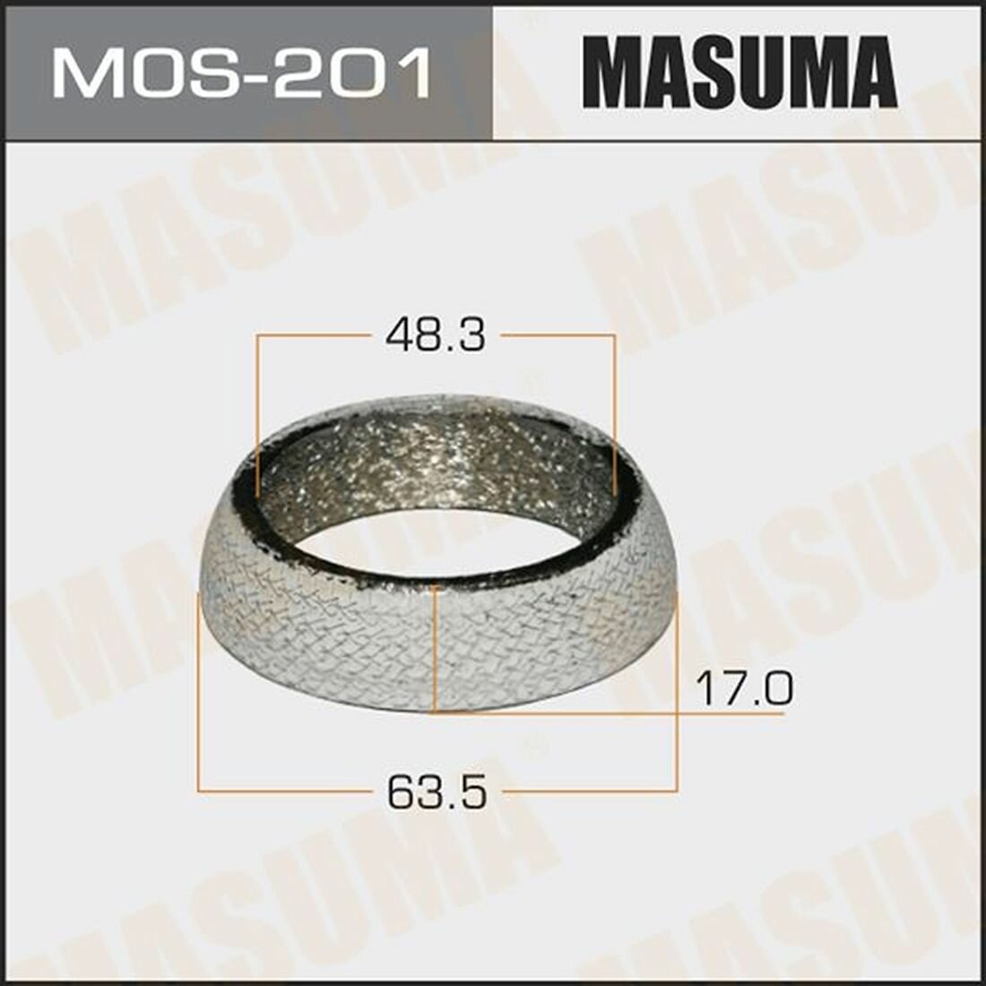 Кольцо уплотнительное глушителя Masuma 48.3x63.5x17 MOS-201 1шт.