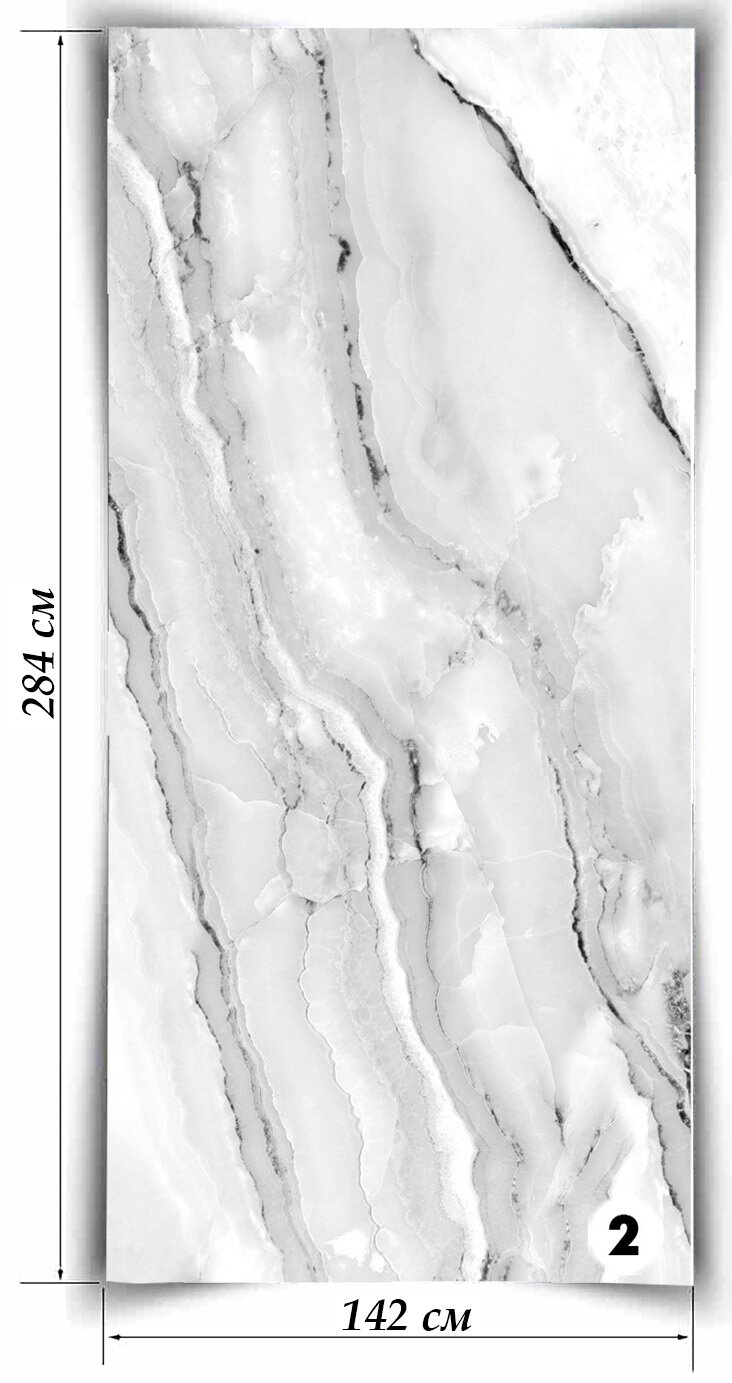Гибкий Мрамор Калакатта Моне, лист 142х284 см, 4,033 кв. м, толщина 2 мм, подходит для наружной и внутренней отделки, экологичный, состоит из натуральной мраморной кроошки