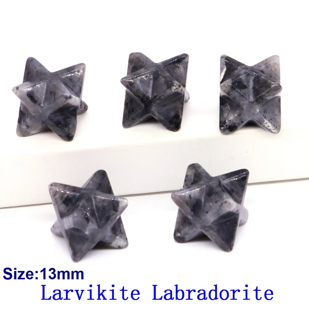 Натуральный кварцевый камень Меркаба 13 мм Темно-синий, 1 PCS, Black Labradorite