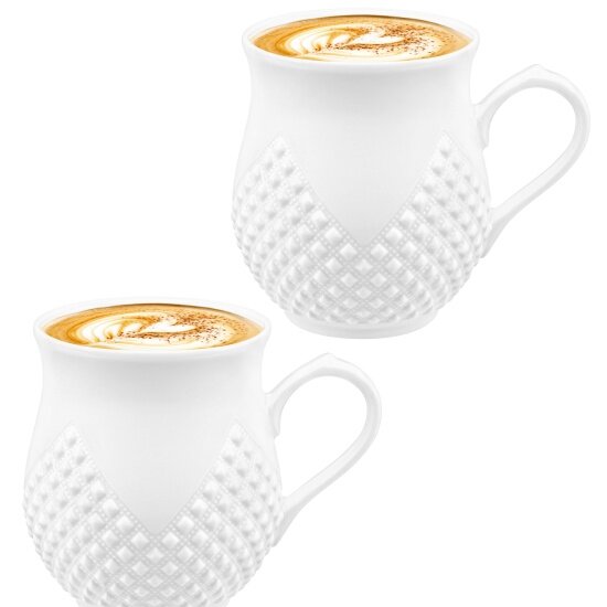 Кружка Elan Gallery Еlan Gallery "Ромбики" 350 мл, бочонок (2 шт. уки) (540501)