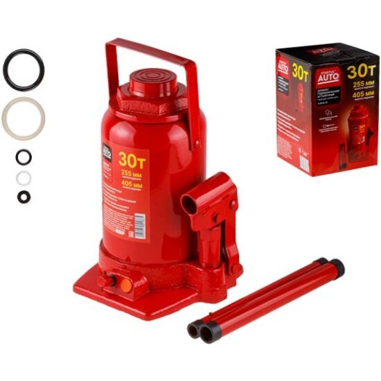 Startul Домкрат гидравлический 30т бутылочный 255-405мм AUTO (ST8018-30) (h min 255мм, h max 405мм)