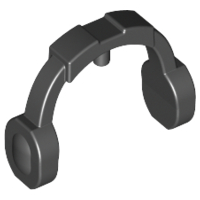 Minifigure, Ear Protectors / Headphones / Headset - Thick Arms, 14045 Black U