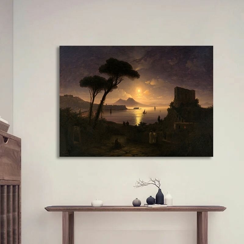 Репродукция картины на холсте, Айвазовский "Неаполитанский залив" ,3040 см.