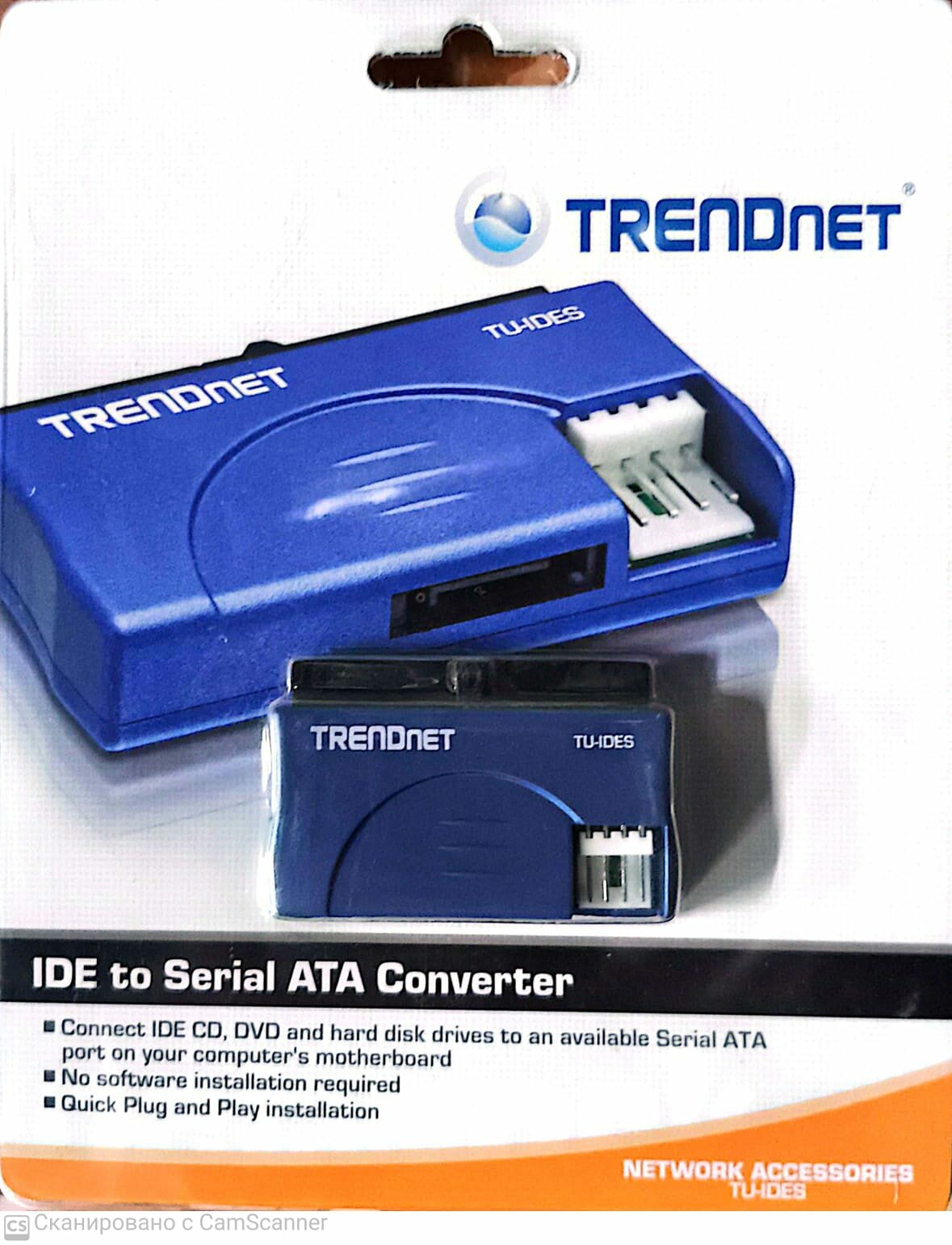 Переходник IDE --> SATA , TRENDnet  (для подключения IDE устройств к SATA контроллеру)