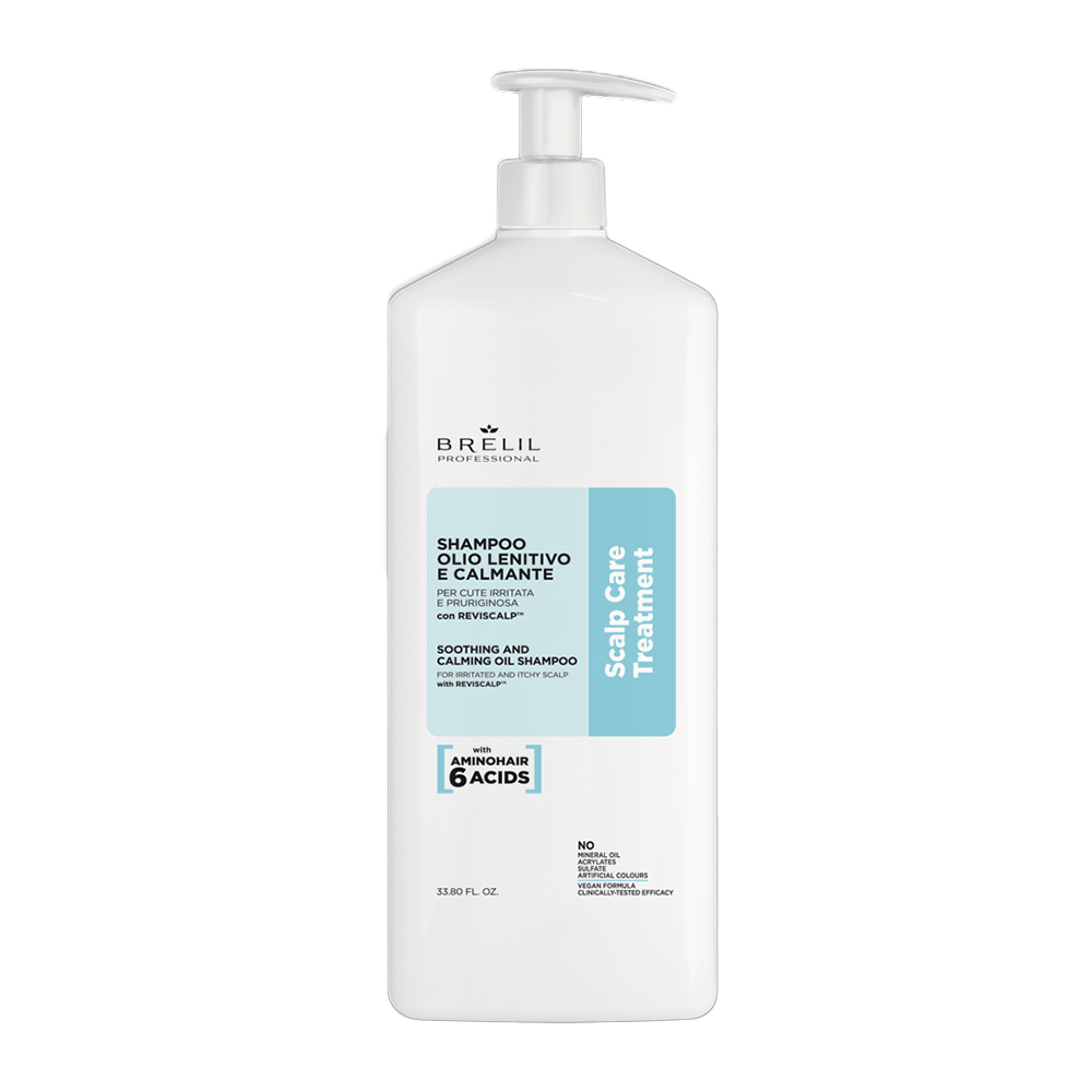 Шампунь Brelil Professional Scalp Care Soothing and Calming Масляный, смягчающего и успокаивающего действия, 1000 мл