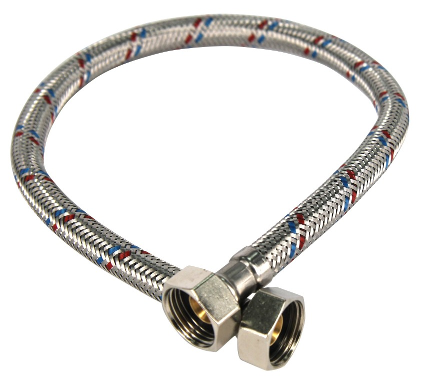 Гибкая подводка для воды MIXTON / Микстон для смесителей, внутренняя резьба, из нержавеющей стали, диаметр 1/2дюйма, 1.5м, 1шт. / водоснабжение