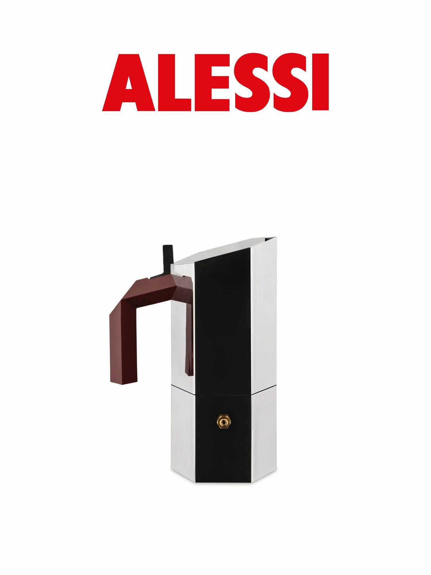 Эспрессо кофеварка Alessi "Menhir" MA01/3, 150 мл, чашка 3, подходит для приготовления пищи в индукционной печи
