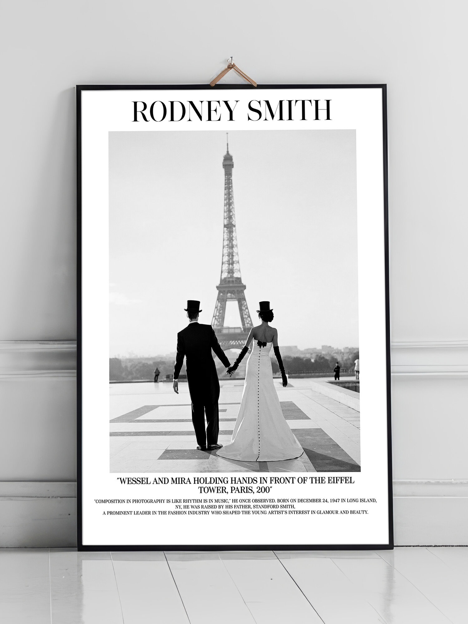 Постер фотография для интерьера Casa Paterna черно-белый Родни Смит - Париж, 40х50