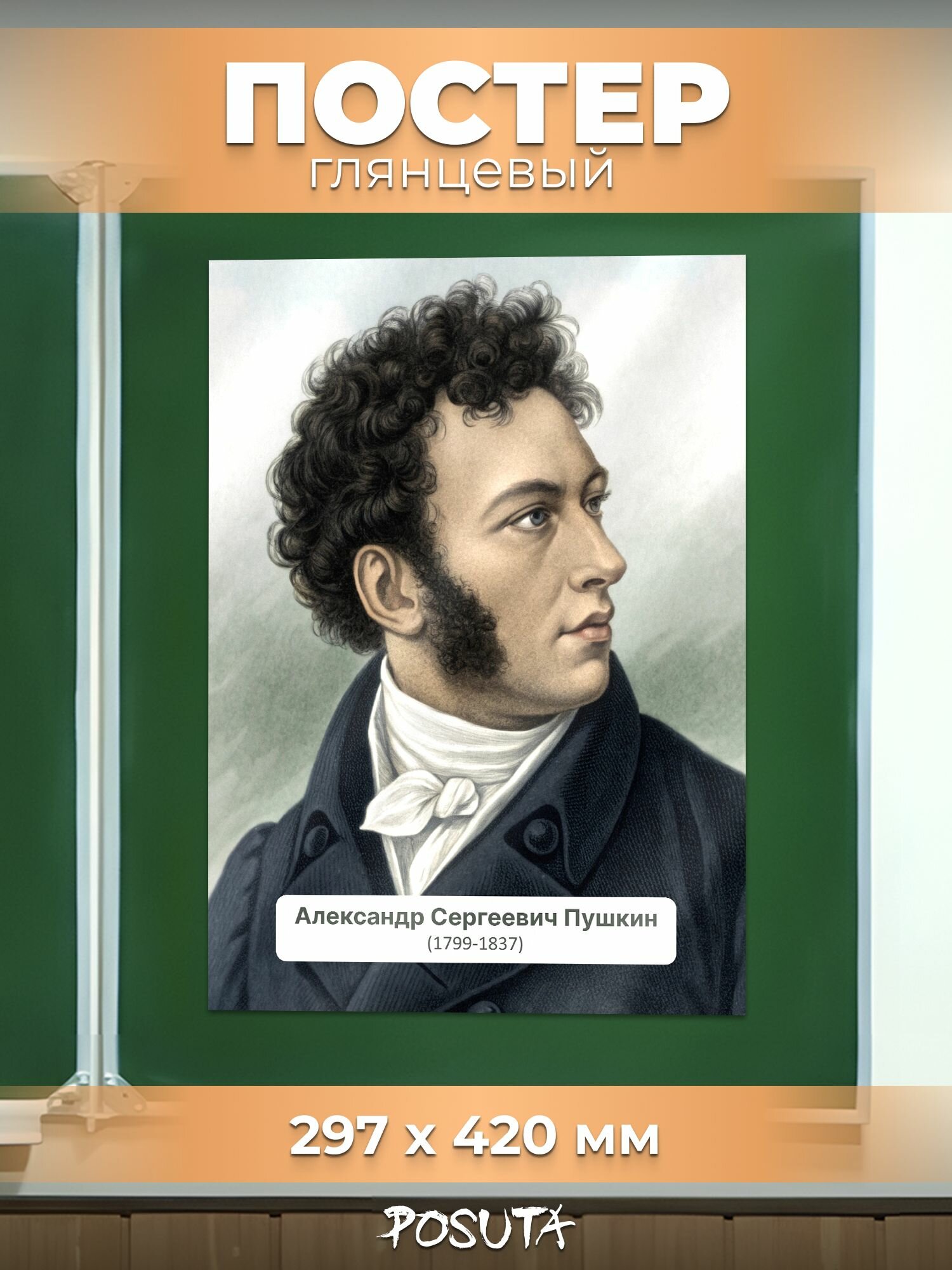 Постеры на стену портрет Пушкина картины интерьерные