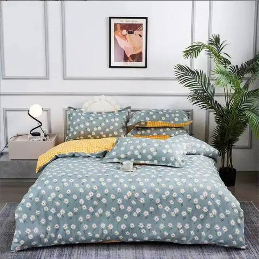2024 новые комплекты постельного белья из чистого хлопка с цветочным принтом, четыре предмета, простыни из 100% хлопка, пододеяльники для одного человека
