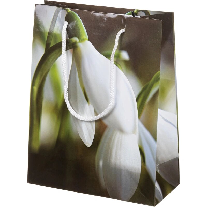 Пакет подарочный с глянц. лам. 18x23x8 см (М) Нежный ландыш, 128 г ПКП-0326