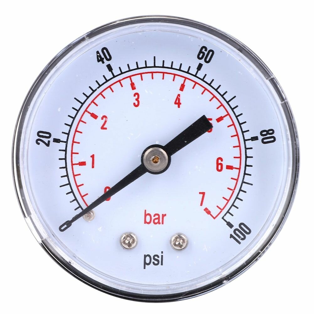 Манометр 50 мм с обратным соединением 1/8 дюйма для воздуха, воды, масла и газа