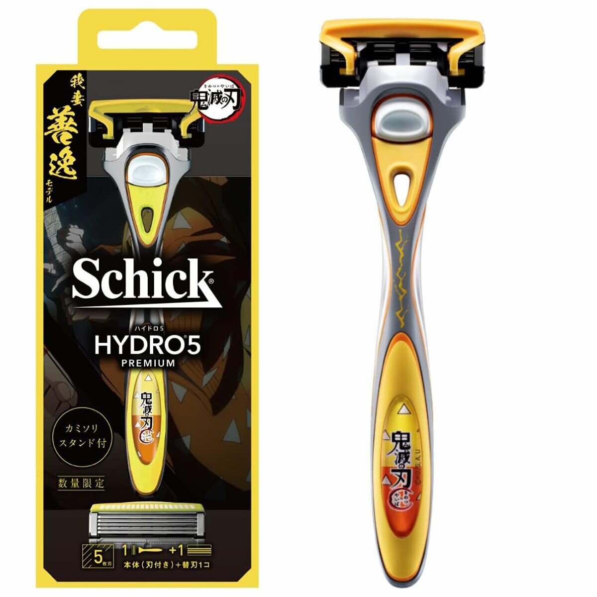 Бритва Schick Hydro 5 Premium, модель Demon Slayer Zenitsu Agatsuma (с лезвием + 1 сменных лезвия)