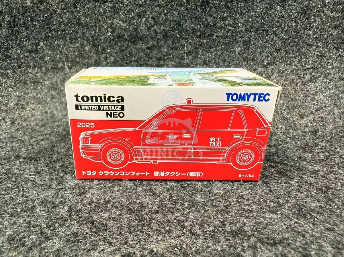 Машинка TOMYTEC TLV 1/64 Tomytec TLV LV-N Toyota Crown Hong Kong Taxi 3rd Edition Limited Red Die-cast Alloy Car Model Collection Gifts