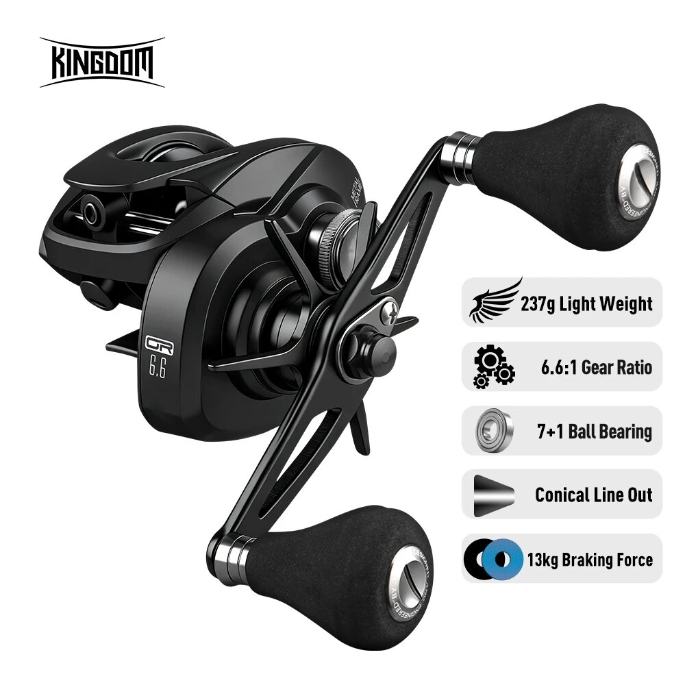 KINGDOM катушка для рыбалки, левая рука, M260D, 13кг