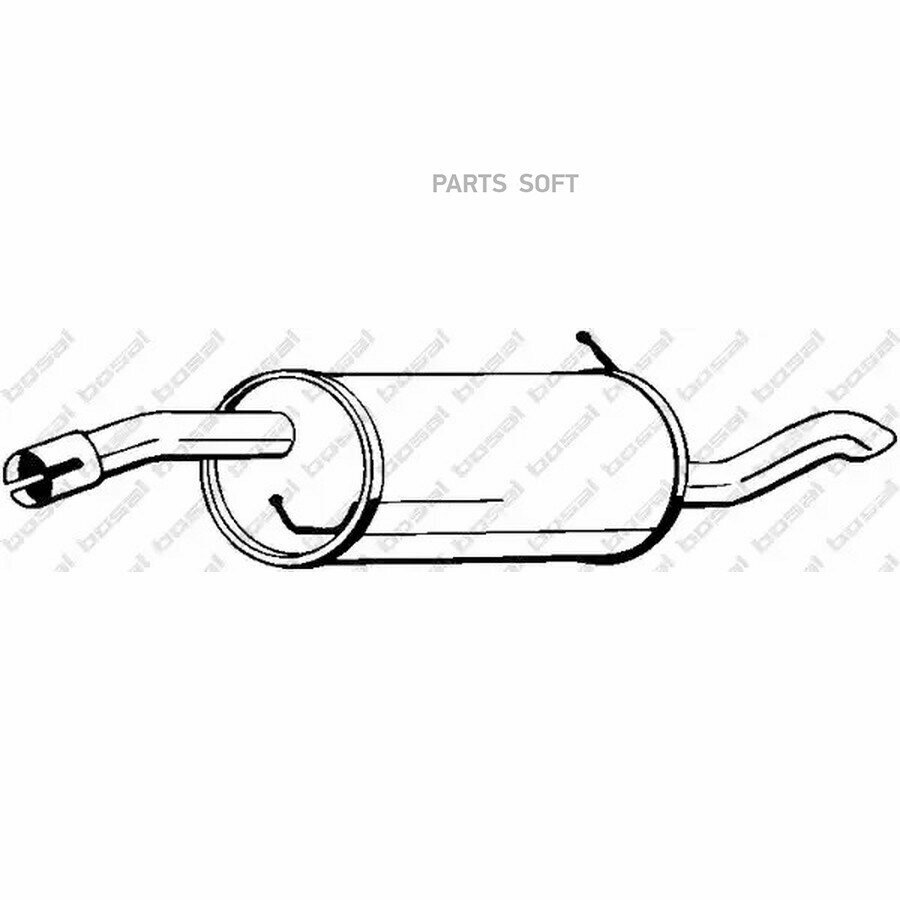 Глушитель FORD Fusion (05-) (1.4) задняя часть BOSAL от официального дистрибьютора, BOSAL, артикул 154427