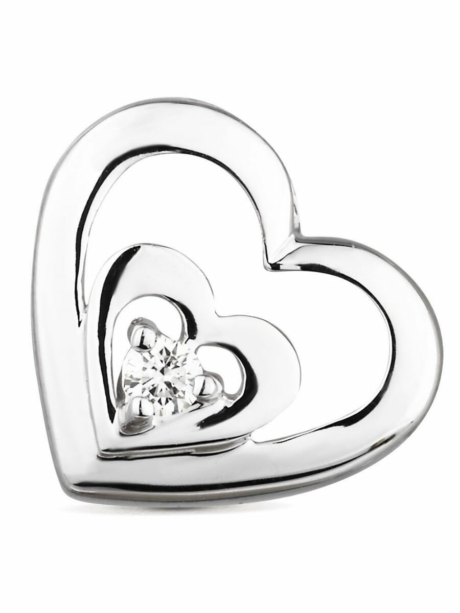 Подвеска, белое золото, 585 проба, родирование