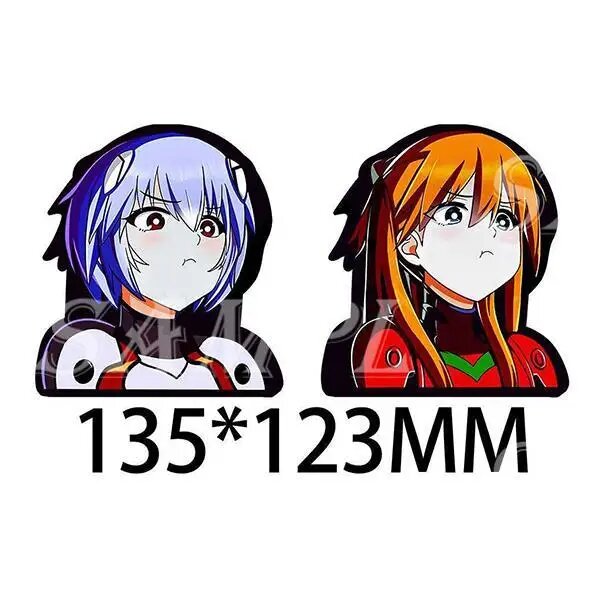 Наклейка на авто Евангелион Аянами и Асука, Цвет: Evangelion 04