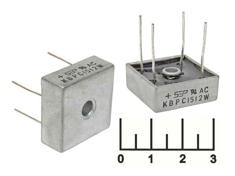 Диодный мост 15A/1200V KBPC1512W