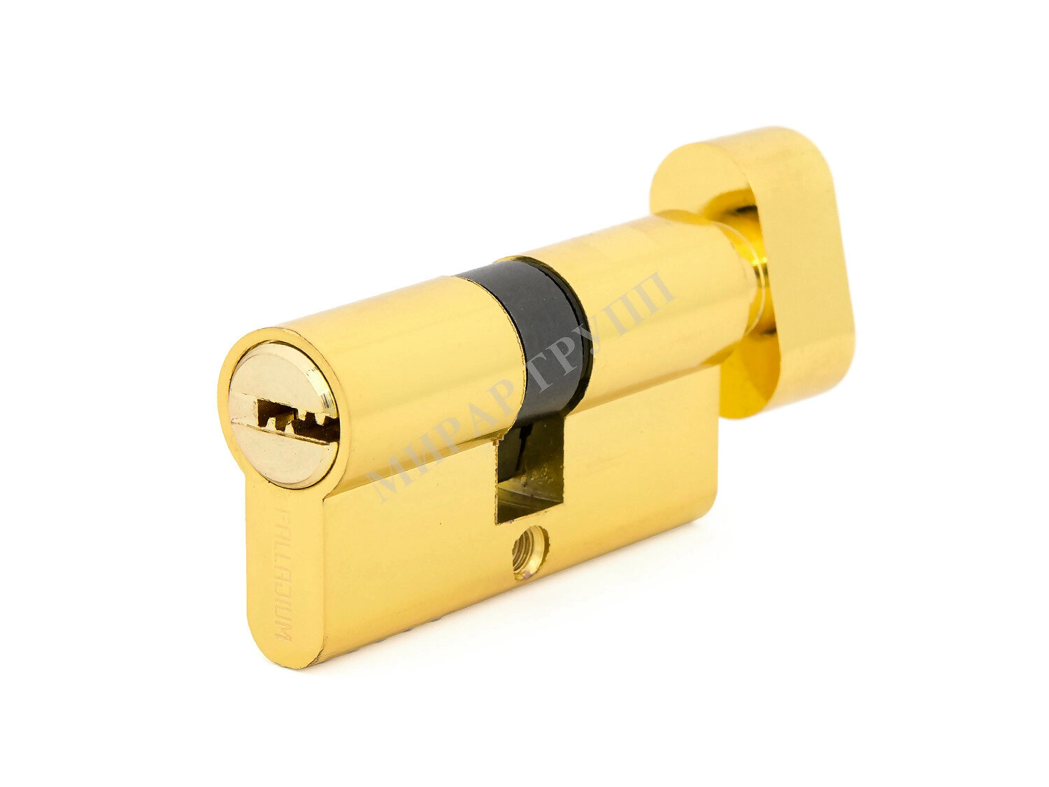 Цилиндровый механизм (личинка для корпусов замков, входных и межкомнатных) Palladium (Китай) ключ-вертушка серии ZN золото 30/30