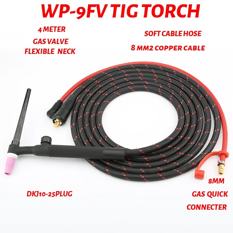 Сварочная горелка TIG 4м WP26FV 35-50A