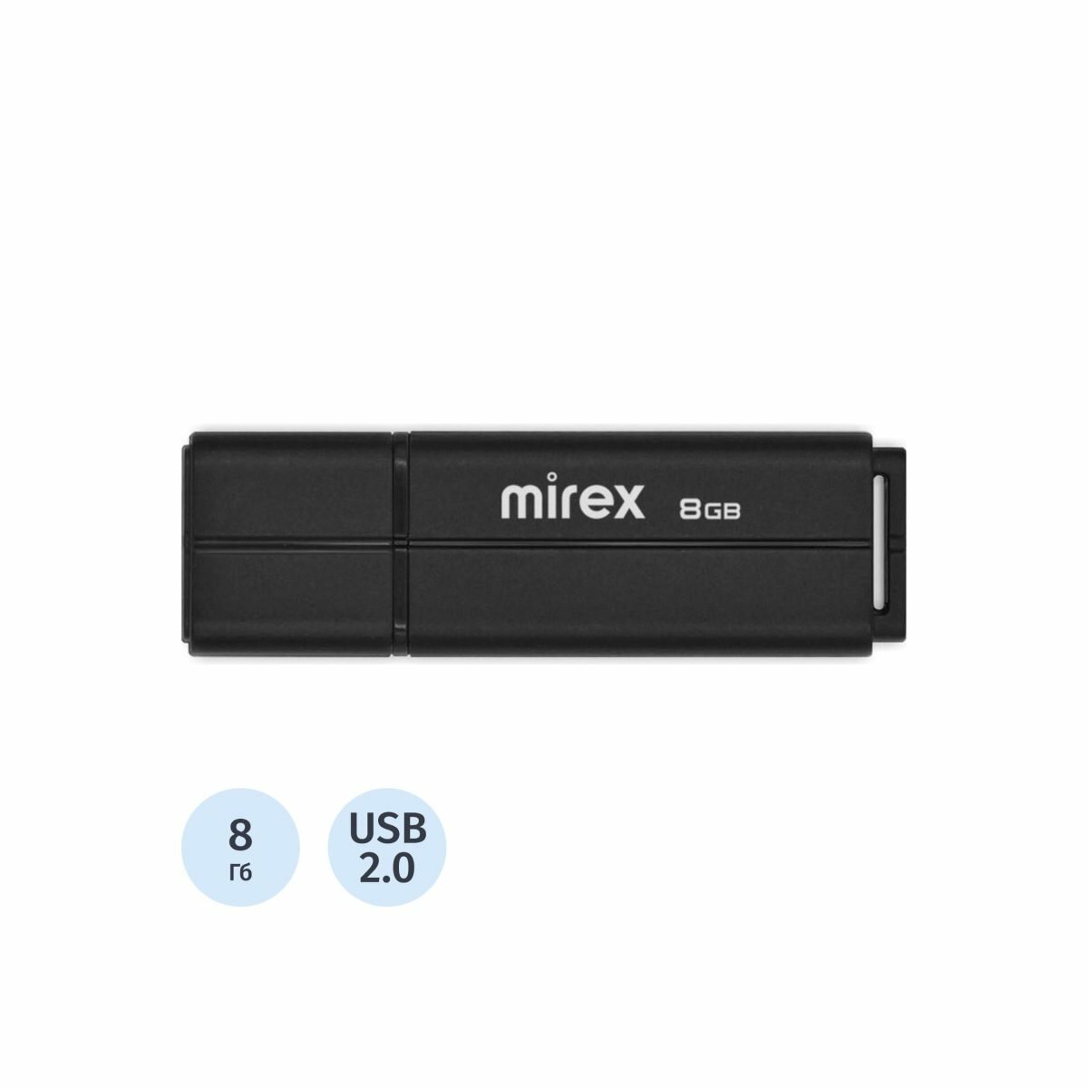 Флеш-память USB Mirex USB LINE BLACK 8Gb (13600-FMULBK08) (1835860)