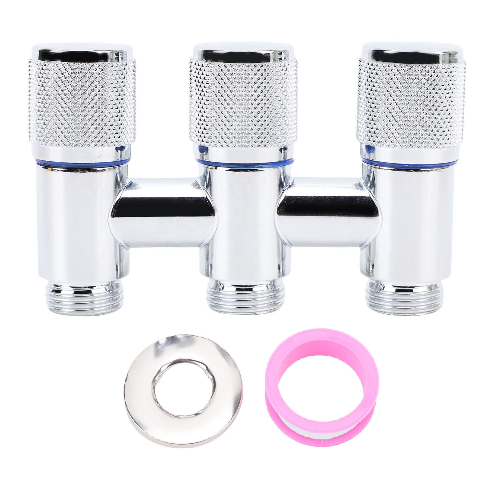 Смеситель 1 в 3, наружная резьба G1/2, нержавеющая сталь, 3-ходовой водораспределитель для туалета, стиральной машины, кухонной раковины, гальванический цвет