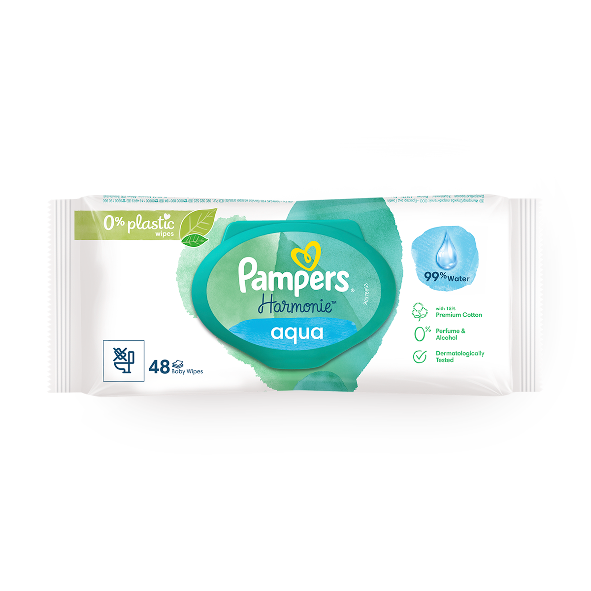 Влажные салфетки Pampers Aqua Pure, для детей, без спирта и отдушек, 48 шт