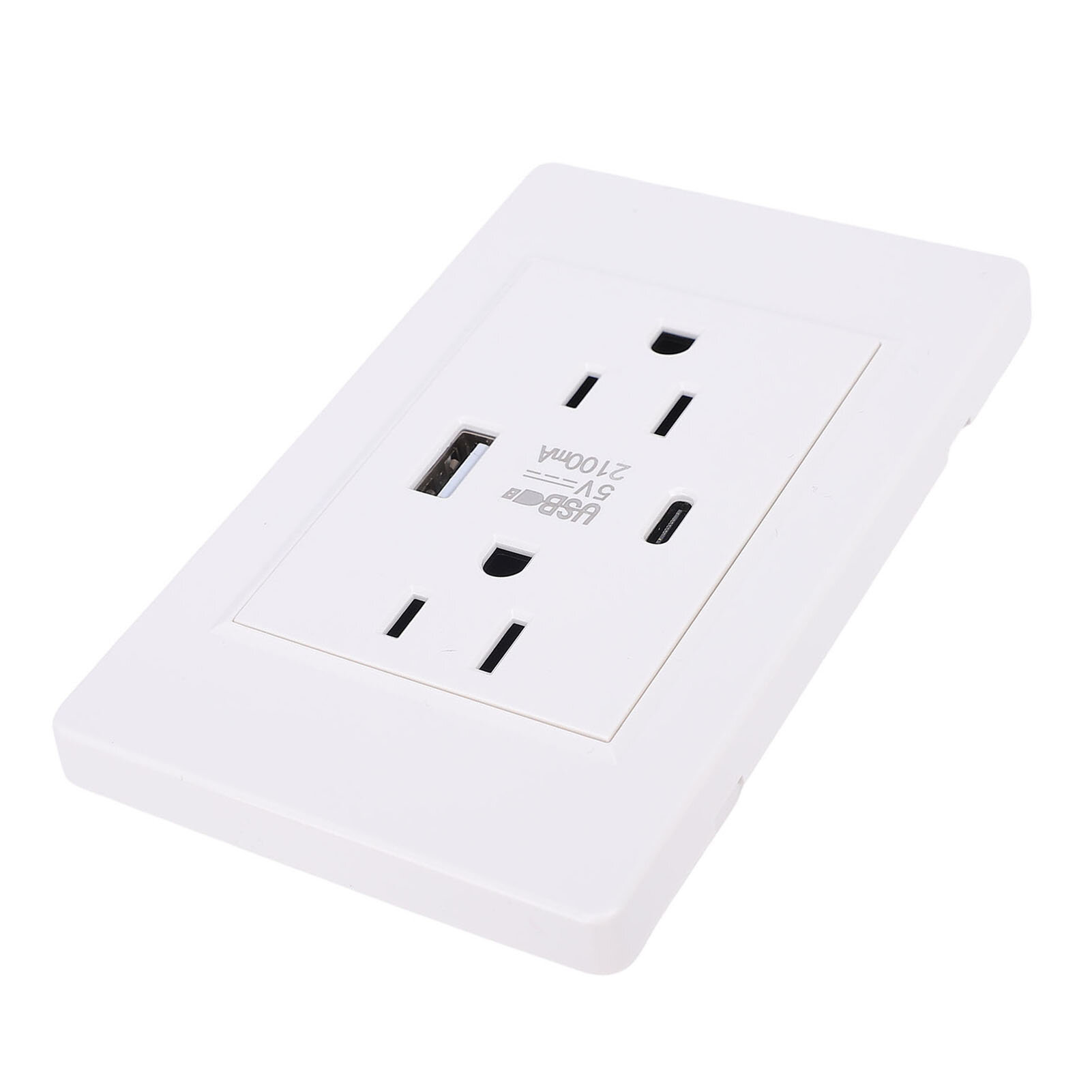 Настенная розетка с USB и портом типа C, 15А, огнестойкая электрическая настенная розетка для ПК для дома