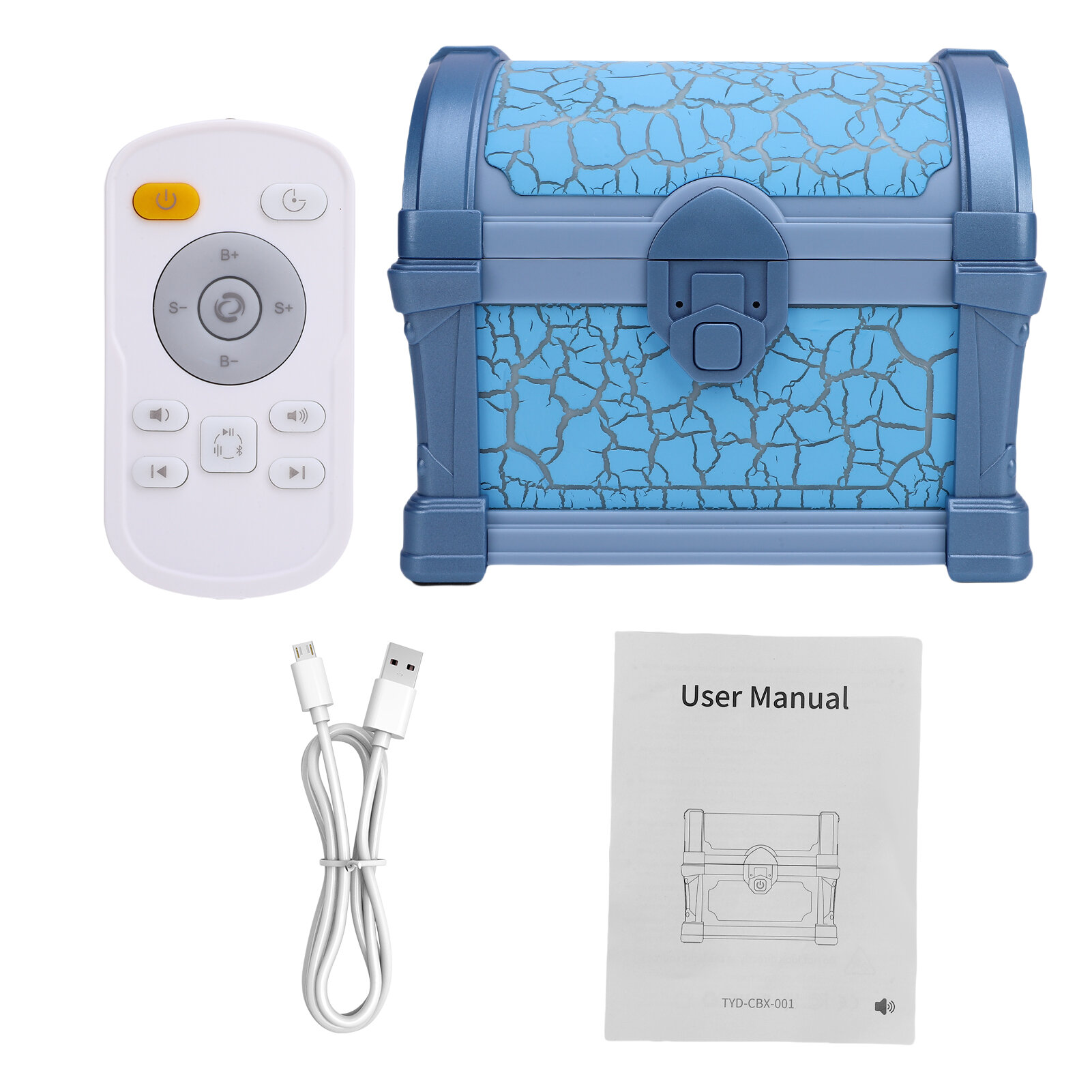 Лампа для проектора Mystery Treasure Box, динамик BT, машина белого шума, проекционный ночник Aurora Sky, декоративное освещение для вечеринок, сна, релаксации, английская версия, синяя упаковка