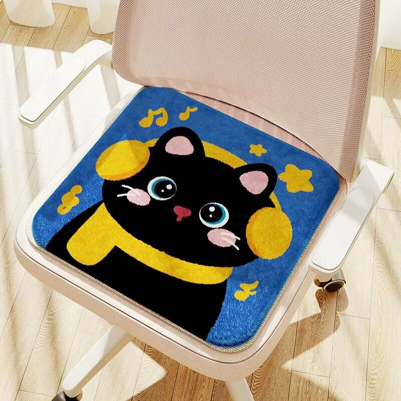 Подушка на стул, нескользящий коврик, зимняя плюшевая подушка на диван, подушка на обеденный стул, 40x40 см