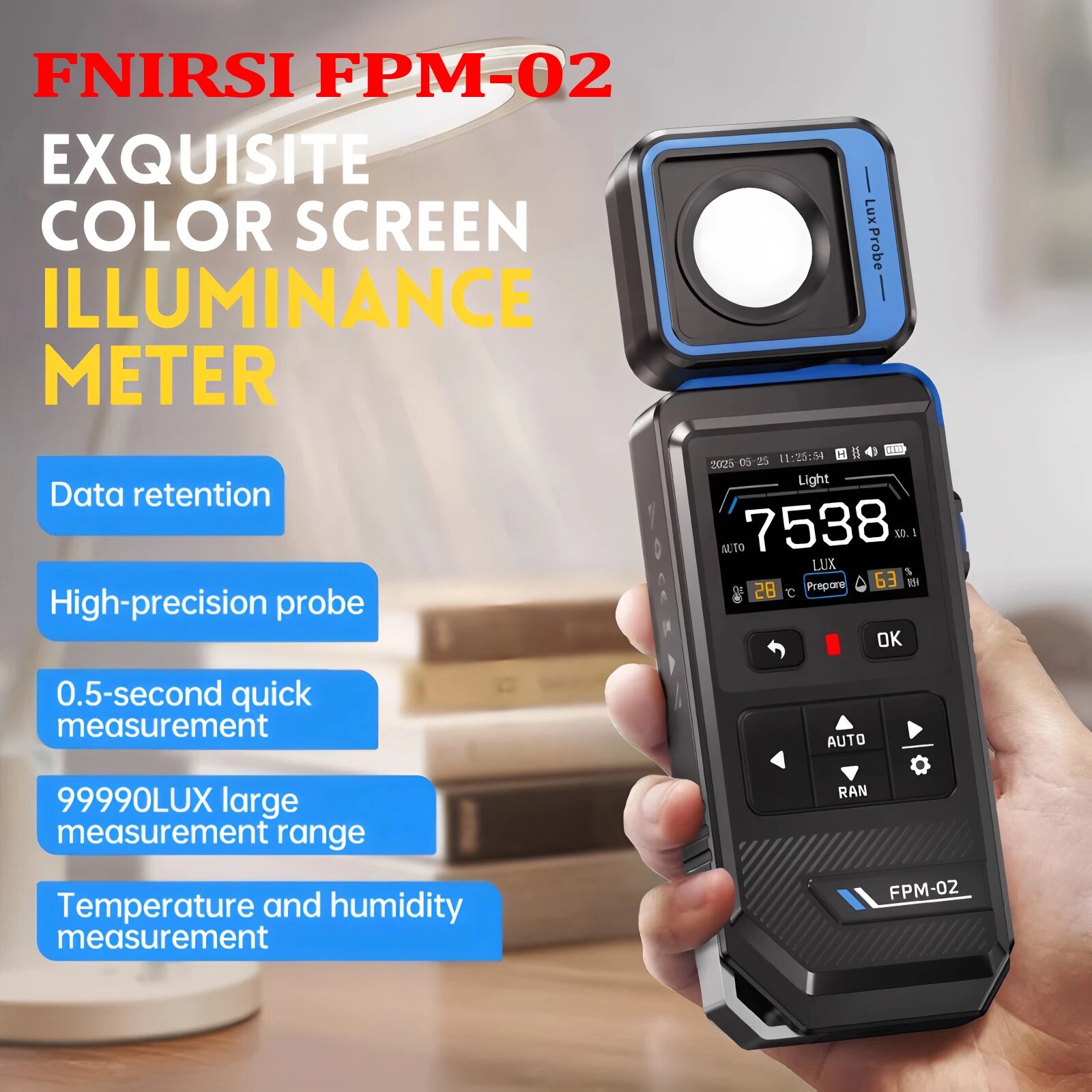 FNIRSI FPM-02 Люксметр 3-в-1