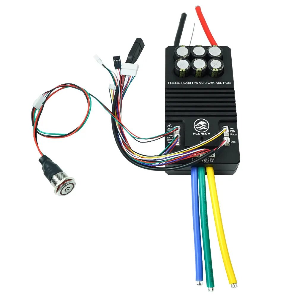 Flipsky 75200 Pro V2.0 с алюминиевой печатной платой на основе VESC для электроскейтборда / самоката / контроллера скорости электровелосипеда