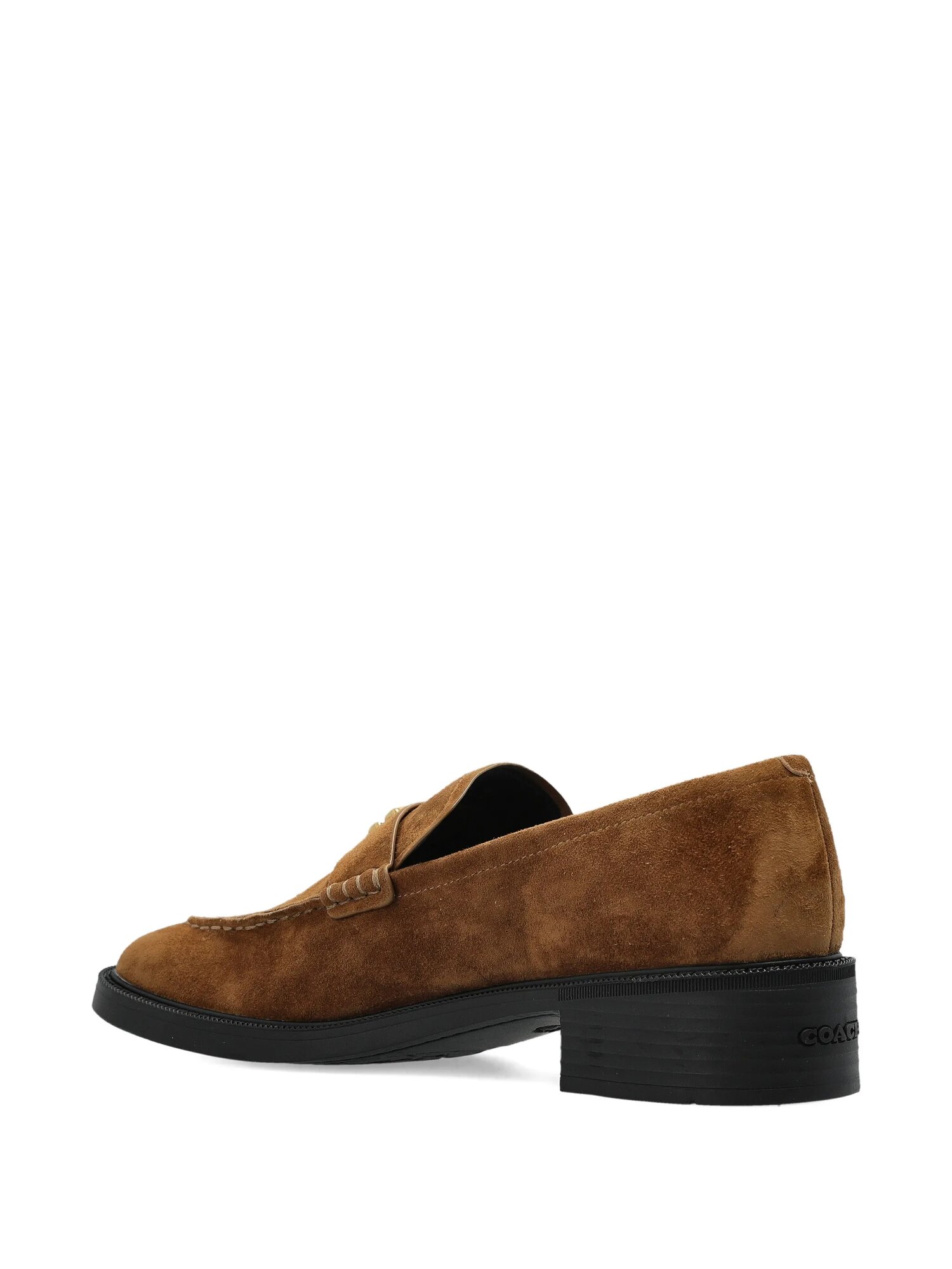 Лоферы Coach Block-heel suede loafers, размер 10, коричневый — фото 1