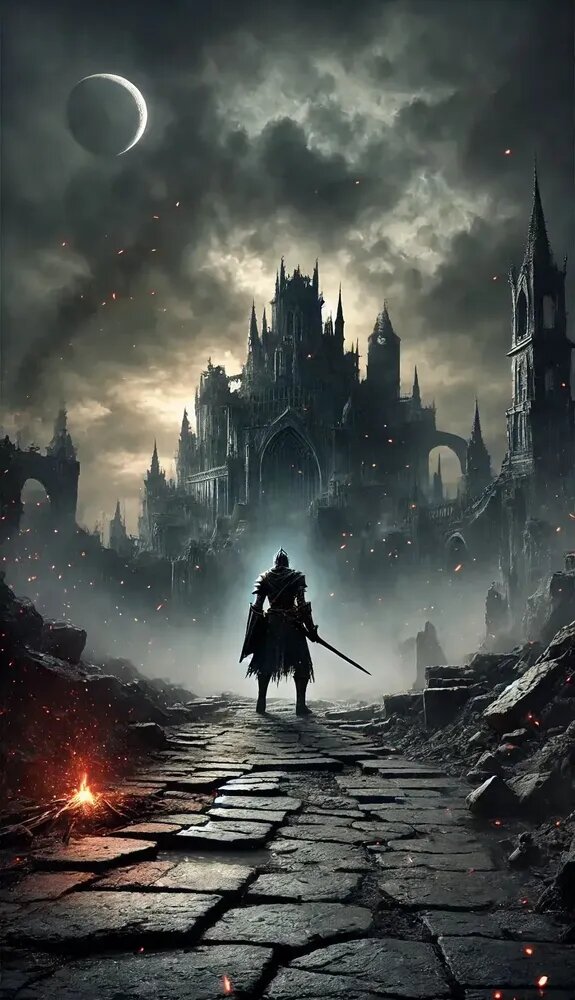 Алмазная Мозаика "Dark Souls III Классическая Игра" 40x50 См Алмазная Вышивка / Картина Стразами Подарков / Украшения