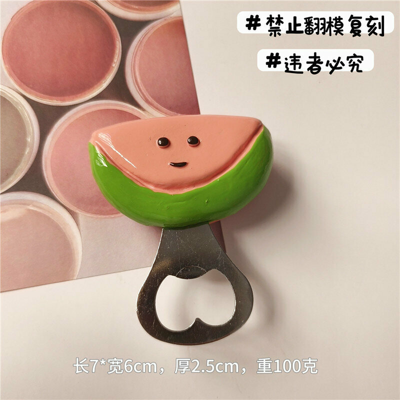 Милый мультяшный открывашка для бутылок с фруктами, магнит на холодильник, магнитная наклейка, открывашка для вина, аксессуары из смолы