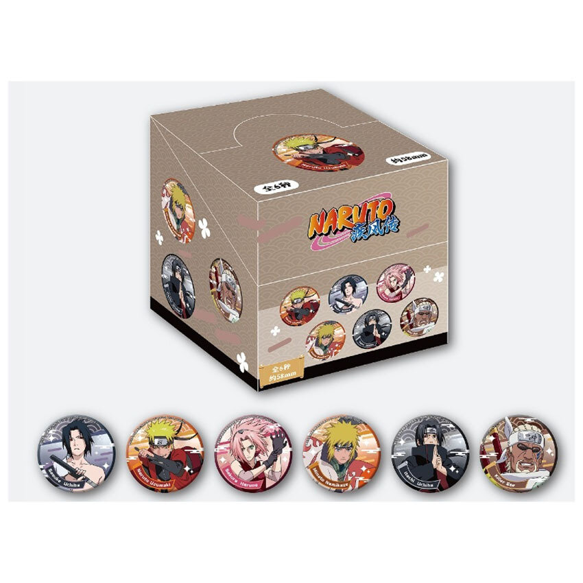 Официальный значок Наруто TV - Значок "Связь времени" Слепой бокс Баджи Саске Наруто Аниме Двумерный