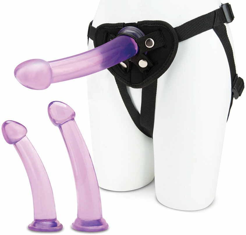 Страпон с 3 фаллоимитаторами и креплением Pegging Training Set