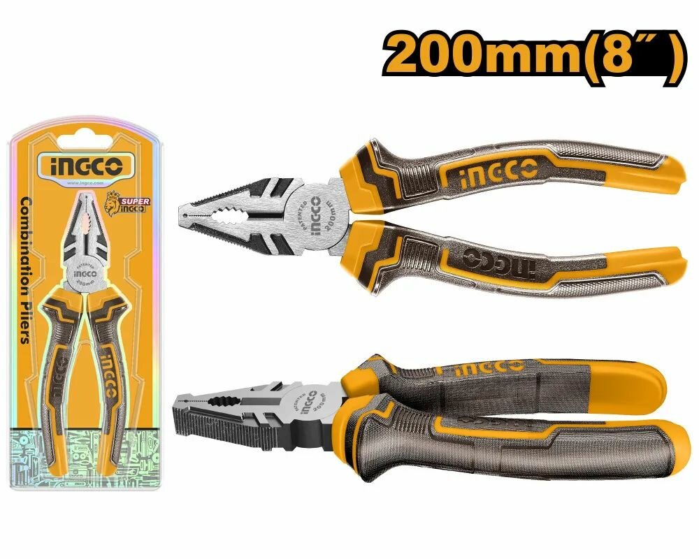 Плоскогубцы комбинированные 200 мм SUPER INGCO HCP08208