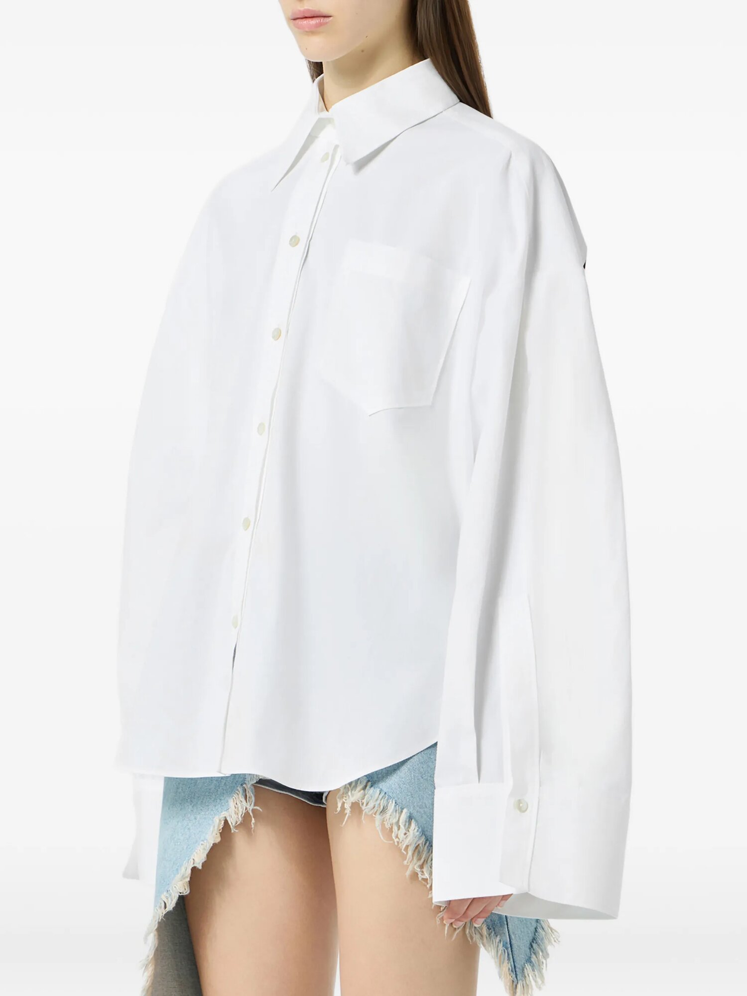 Рубашка Blumarine Printed shirt, размер 42, белый — фото 1