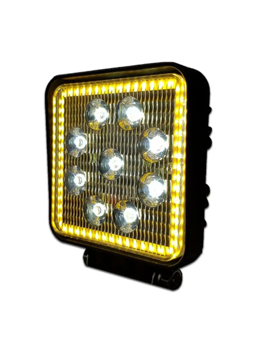Фары светодиодные LED ПТФ, ДХО, ФСО 27W противотуманные 1 шт