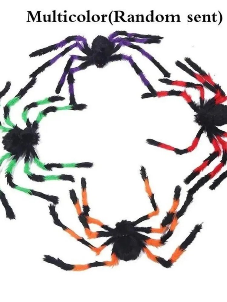 Имитационный большой паук (декоративный, для Хэллоуина/шуточных украшений)